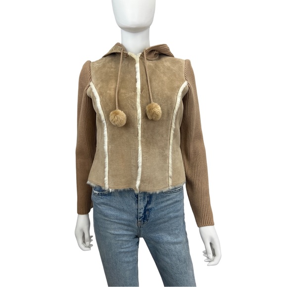 q.u.e. | Jackets & Coats | Que Brown Suede Sherpa Lined Jacket | Poshmark